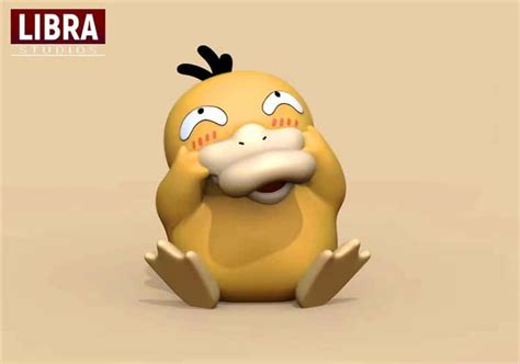 Shy Psyduck Anime Figure Pokemon Statue Figure 1 2 Scale 88196