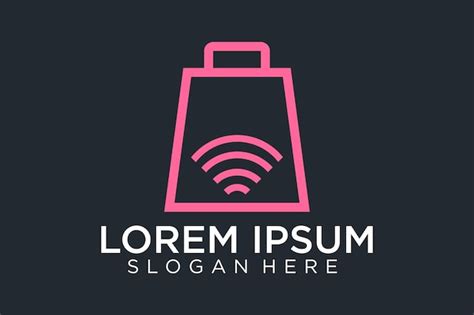 온라인 쇼핑 로고 디자인 서식 파일 프리미엄 벡터