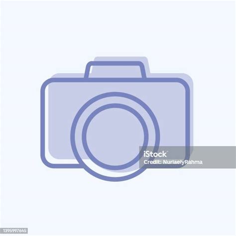 아이콘 카메라 예술 기호에 적합합니다 두 가지 톤 스타일 편집 가능한 간단한 디자인 디자인 템플릿 벡터 간단한 그림 겉창에 대한 스톡 벡터 아트 및 기타 이미지 Istock