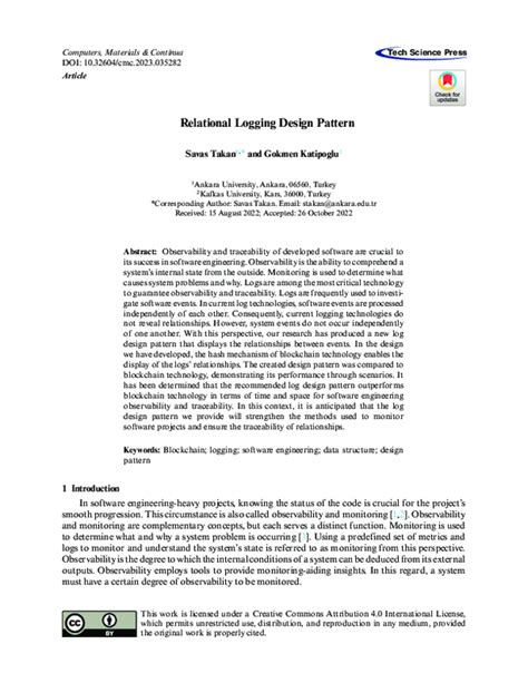 Pdf Relational Logging Design Pattern