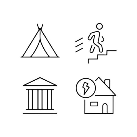 Premium Vector Real Estate Set Of Web Icons In Line Style Realty