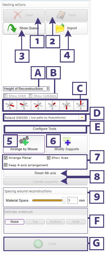 Nesting Actions Exocad
