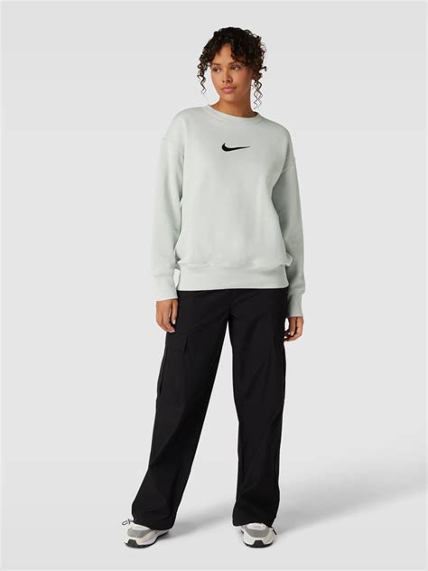 Nike Sweatshirt Mit Label Stitching Hellgrau Online Kaufen