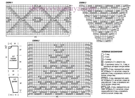 Схема вязание узор кокетка