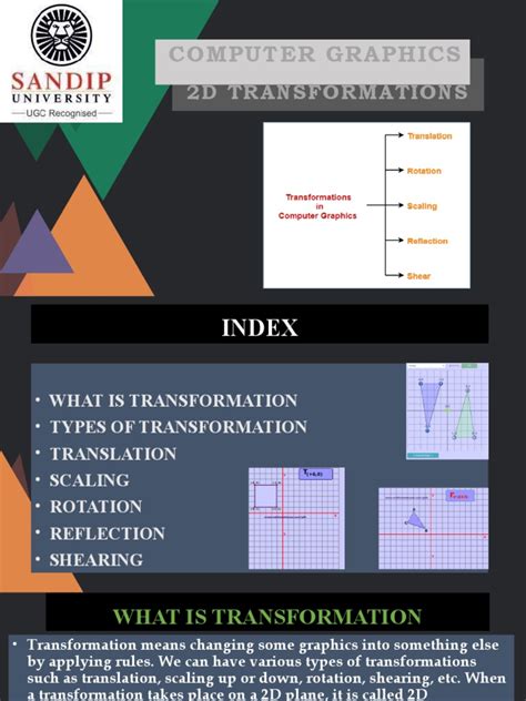 Computer Graphics 2d Transformations Pdf Cartesian Coordinate