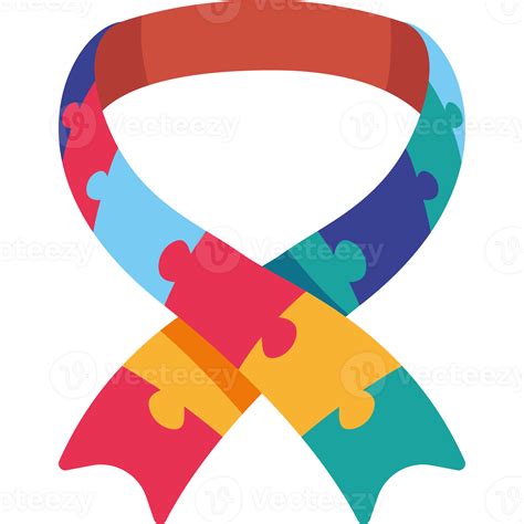 A Colorful Autism Ribbon 49029982 Png