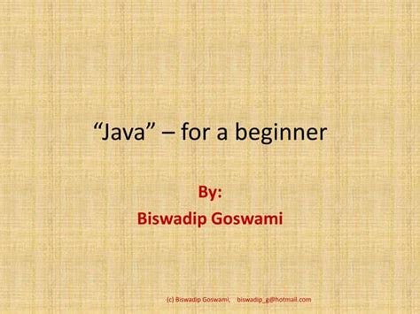 java for the beginners ppt