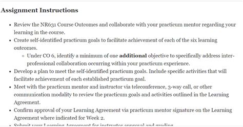 answer nr631 week 2 initial learning agreement scholarly guider