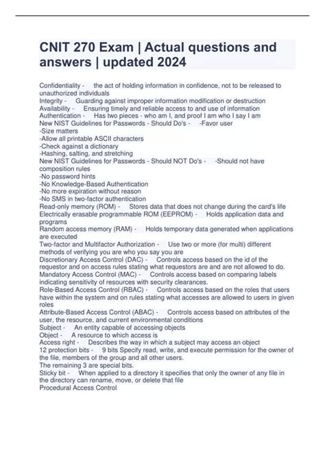 CNIT Exam Actual Questions And Answers Updated CNIT Stuvia US