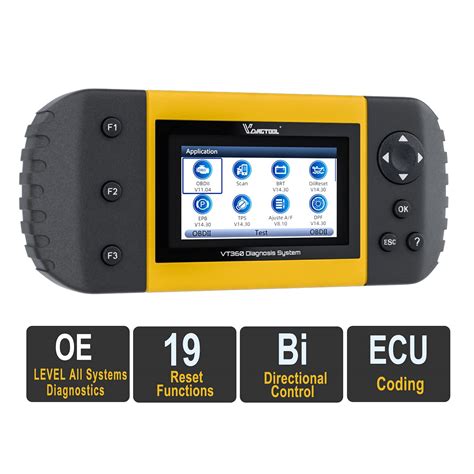 Buy VDIAGTOOL VT360 OBD2 Scanner Bi Directional Scan Tool With ECU Coding OE Level All Systems