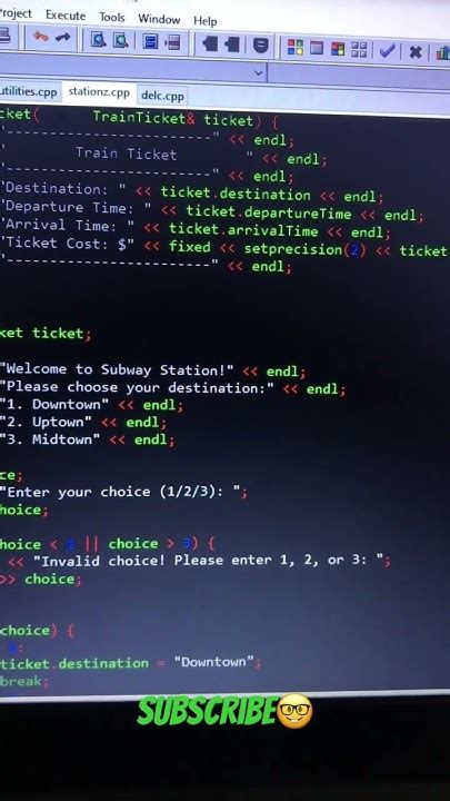 Train Ticket In C Ide Dev C Cppprogramming Codingtime Codinglife