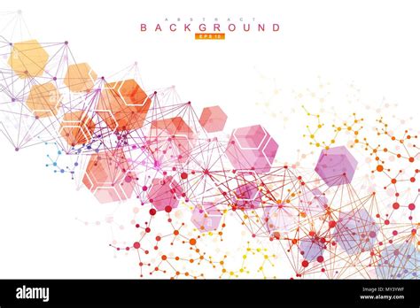 Hexagonal Abstract Background Big Data Visualization Global Network