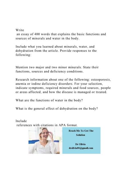 Write An Essay Of 400 Words That Explains The Basic Functions Docx