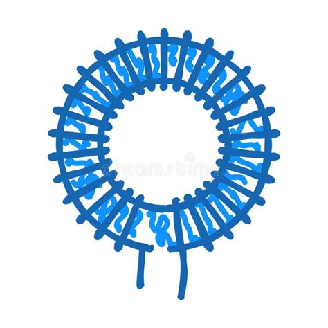 Inductor Component Symbol For Circuit Design Stock Illustration