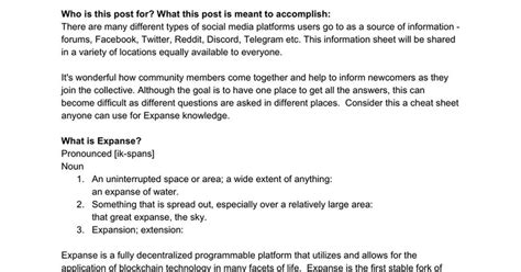 Exp Faq For Newcomers And A Cheat Sheet Of Information R