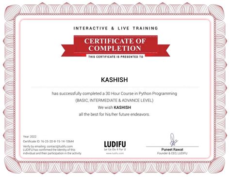 Kashish G On Linkedin Pythonprogramming Trainingprogram Ludifu