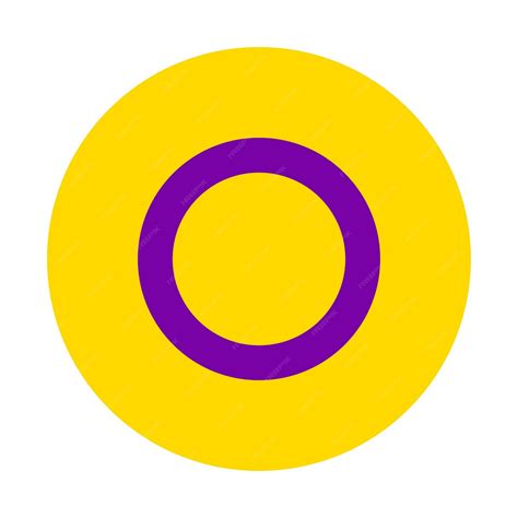 Premium Vector Intersex Pride Flag In Shape