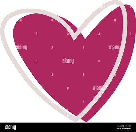 Hand Draw Heart Shape Icon Vector Illustration Stock Vector Image And Art Alamy