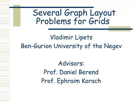 Ppt Several Graph Layout Problems For Grids Powerpoint Presentation Free Download Id5493630