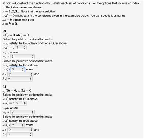 6 Points Construct The Functions That Satisfy Each