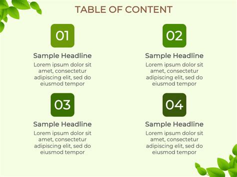 Free Tree Leaves Theme For PowerPoint And Google Slides
