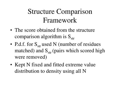 PPT A Unified Statistical Framework For Sequence Comparison And Structure Comparison