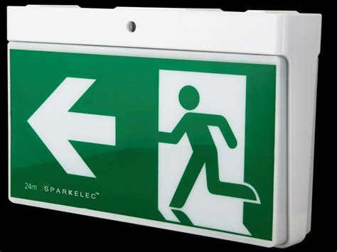 Sparkelec Universal Wall Ceiling Mount LED Exit Sign Black SP BK AGM Electrical