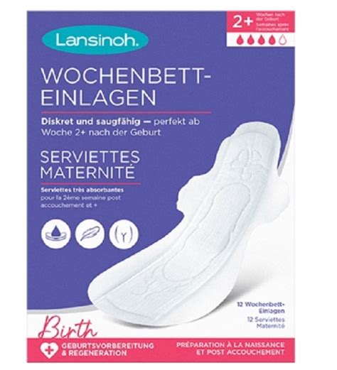 Lansinoh Serviettes Post Partum Extra Absorbantes M 2 Semaine 12 Unités Lacdp