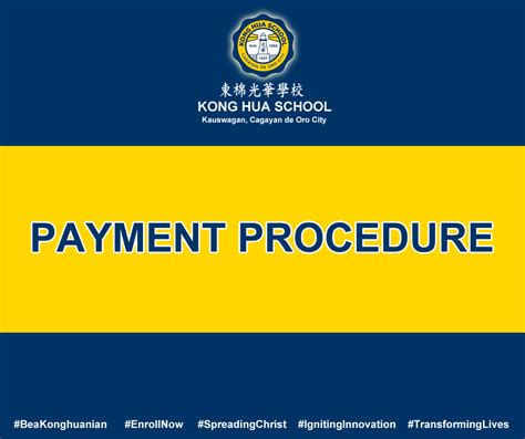 Enrollment Procedure Kong Hua School