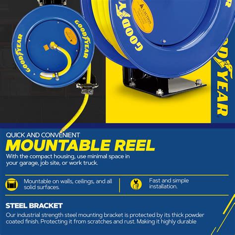 Goodyear 300 Psi 38 Od X 50 Industrial Retractable Rubber Air Hose