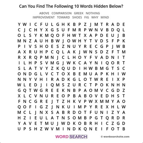Difficult Random Word Search 976 Above Comparison Greek Nothing Improvement Toward Shoes