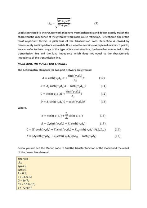 solution modelling a communication cable physical system modelling