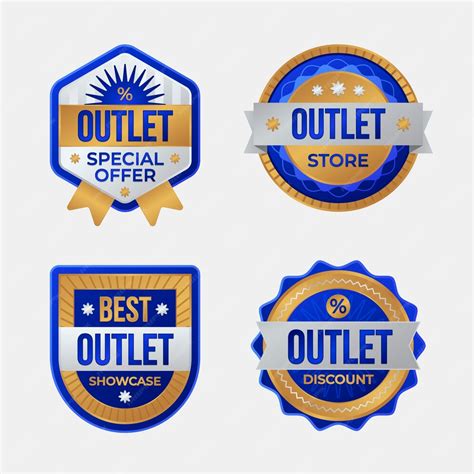 Premium Vector Gradient Labels Outlet Set