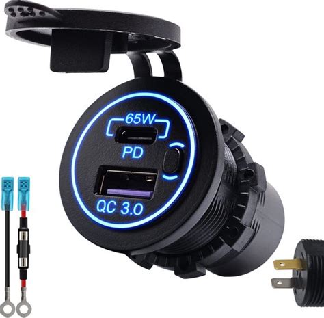 ProRide V USB USB C Stopcontact Poorten Inbouw Met Schakelaar W QC Met Bol