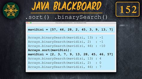 152 JavaBlackboard Discovering Binary Search In Java Unraveling Order From Chaos YouTube