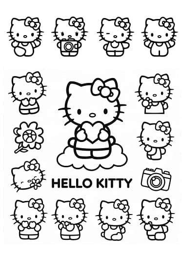 Наклейки хелло китти распечатать раскраска Раскраски Наклейки Фломастеры