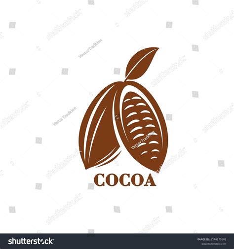 Cocoa Icon Cacao Bean Graphic Symbol Stock Vector Royalty Free
