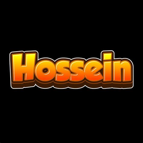 Premium Photo Hossein Text 3d Orange Black Background Photo 