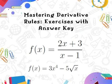 Complete Derivative Rules Practice 70 Calculus Exercises Teaching