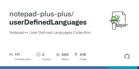 Userdefinedlanguagesudl Listmd At Master · Notepad Plus Plus