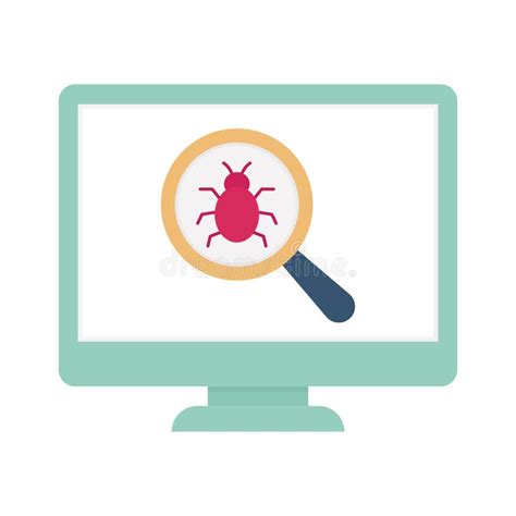 Bug Detection Flat Vector Icon Which Can Easily Modify Or Edit Stock
