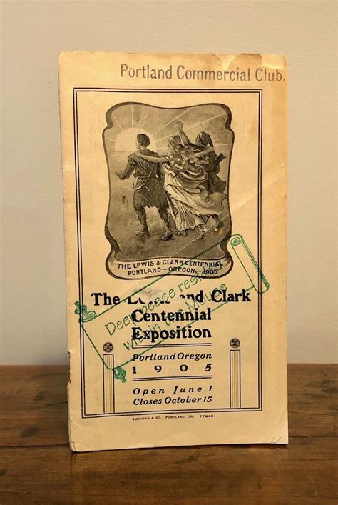 The Lewis And Clark Centennial Exposition Portland Oregon 1905 Open