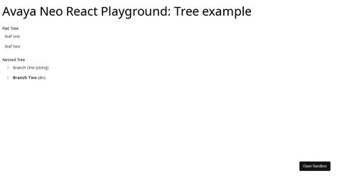 neo react tree codesandbox