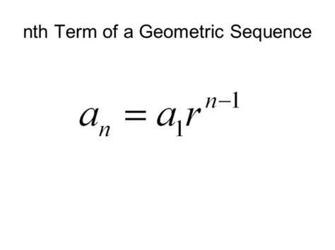 Geometric Sequence Formula Nth Term