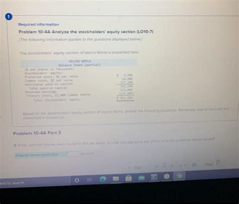 Solved Required Information Problem 10 4a Analyze The