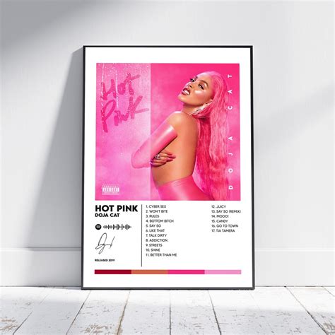 Doja Cat Hot Pink Album Cover Print Poster Minimalist Album Cover