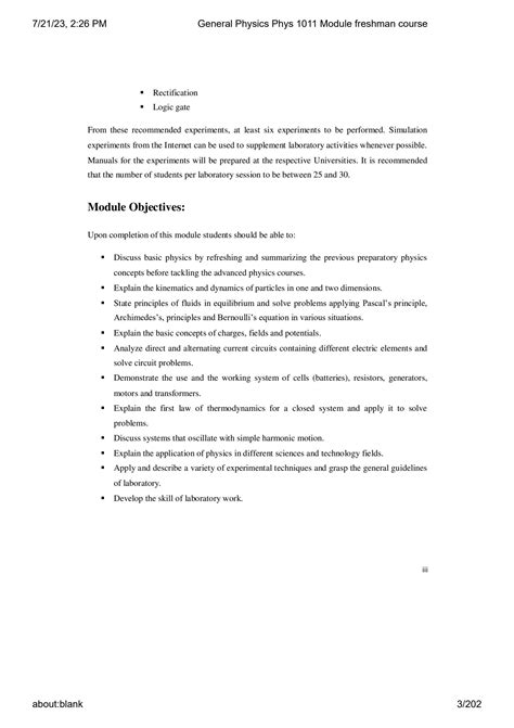 Solution Module General Physics Phys 1011 Module Freshman Course