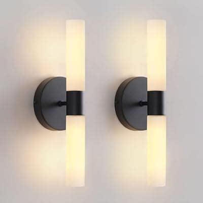 Kuzzull Wall Sconces Set Of Two Matte Black Bathroom Wall India Ubuy