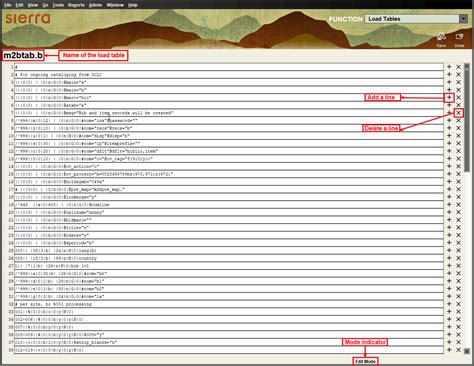 Working With Load Tables