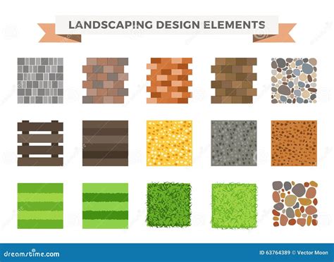 Landscaping Icons Vector Illustration Royalty Free Stock Image 58499458
